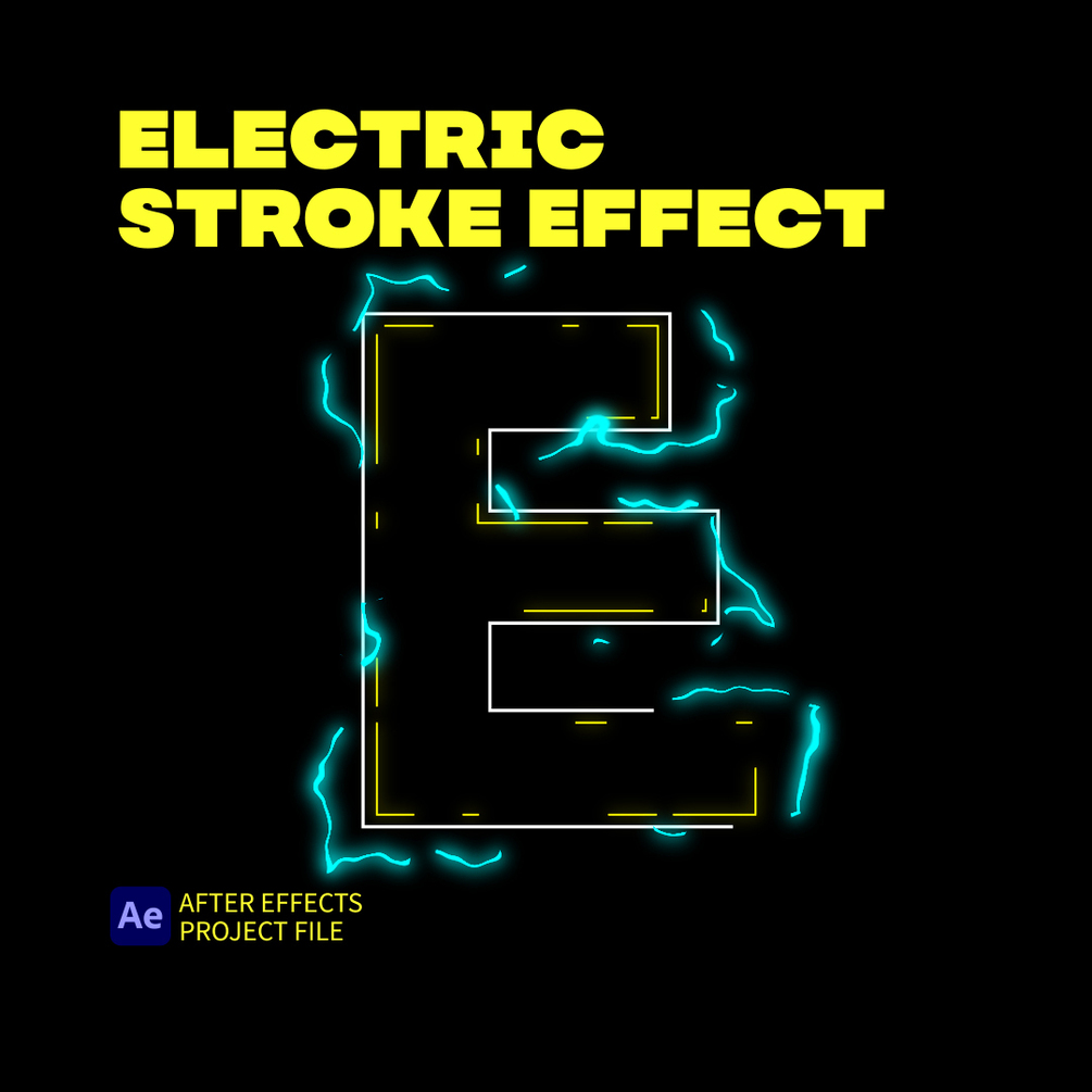 Electric Stroke Effect. After Effects Project File
