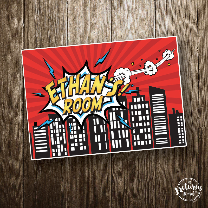 Superhero Door Sign