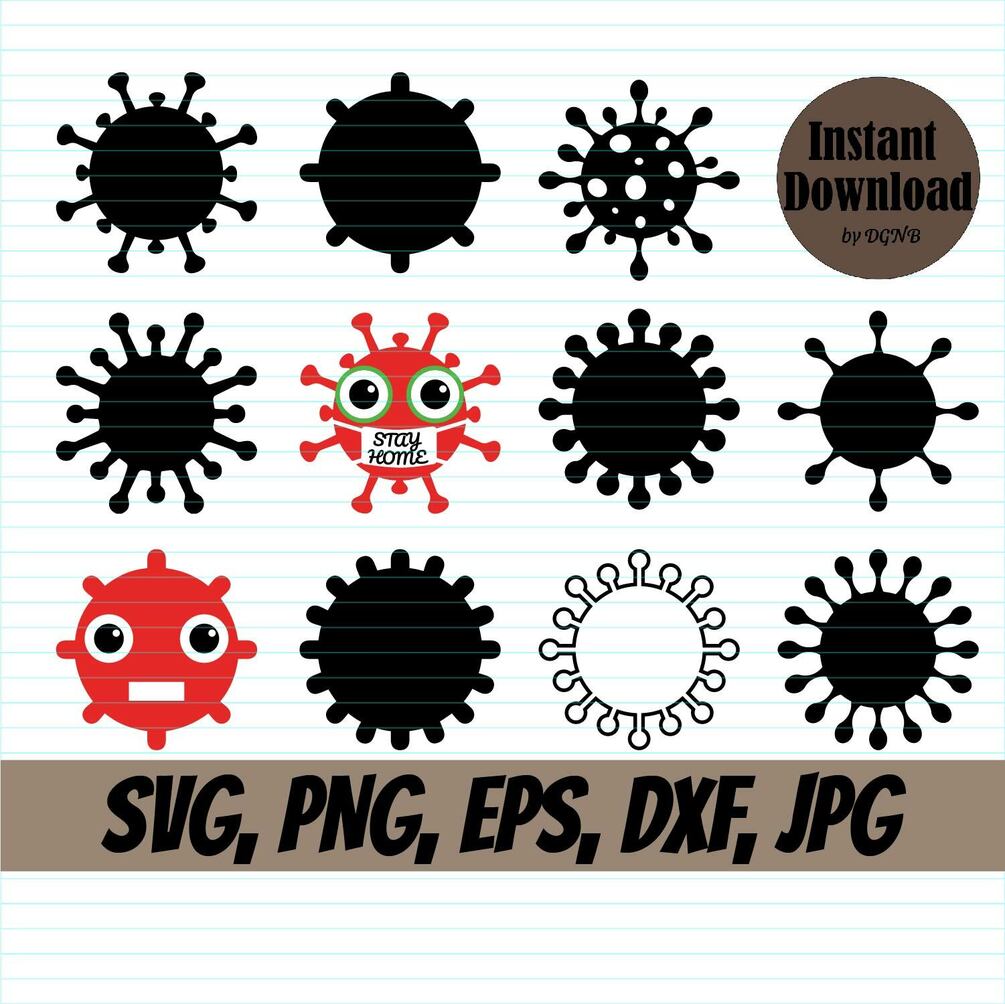 Virus SVG, Social Distancing Svg, Quarantine SVG,Virus bundle svg,Virus ...