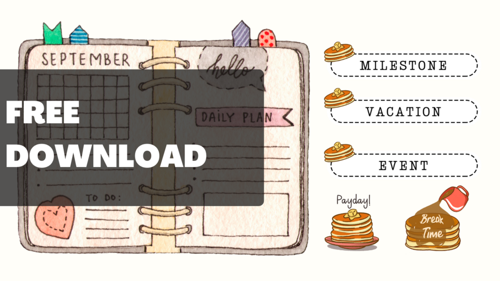 Pancake Gifs and Sticker Pack - Work Series | Digital Stickers