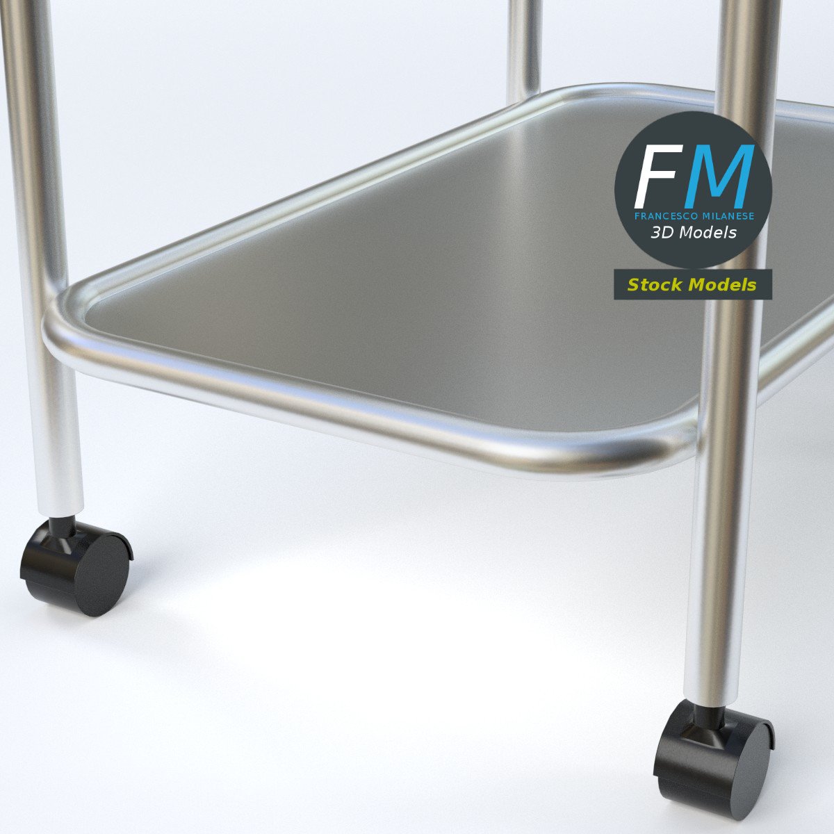 3D MODEL - Food beverage trolley cart 3