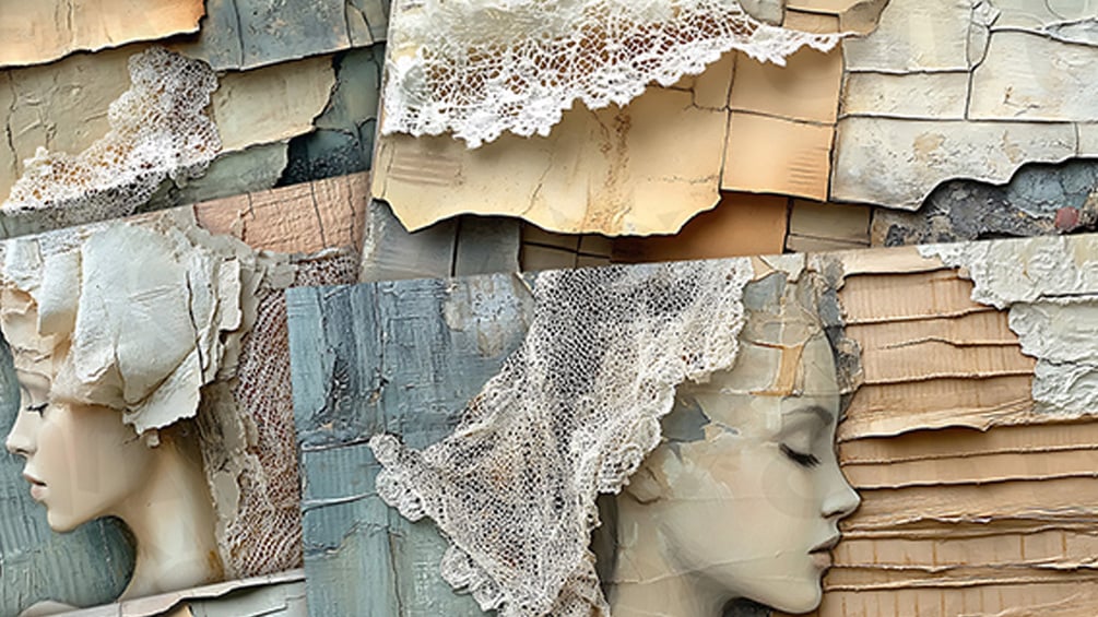 24 pc Abstract Waves Sand and Sea Collage Printable Junk Journal ...