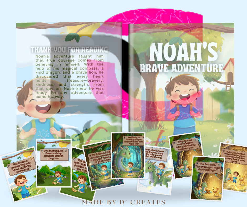 Kids Story Book Canva Template – “Noah’s Brave Adventure”