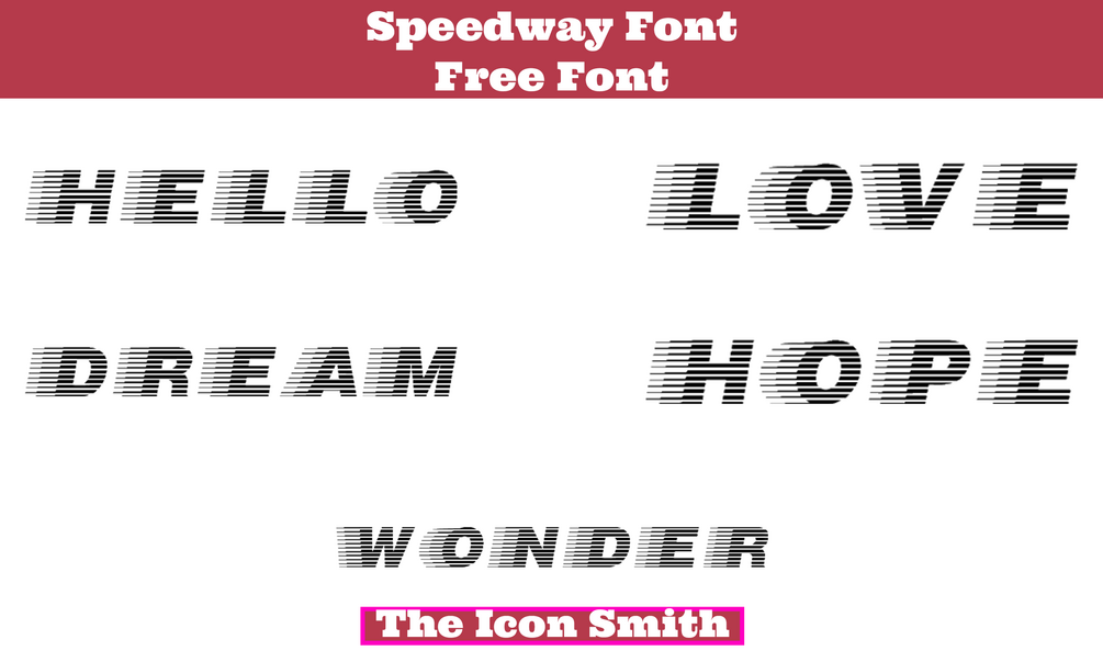 Free Speedway Font F19886