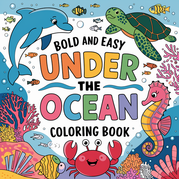 Bold and Easy Ocean Scene Coloring Pages