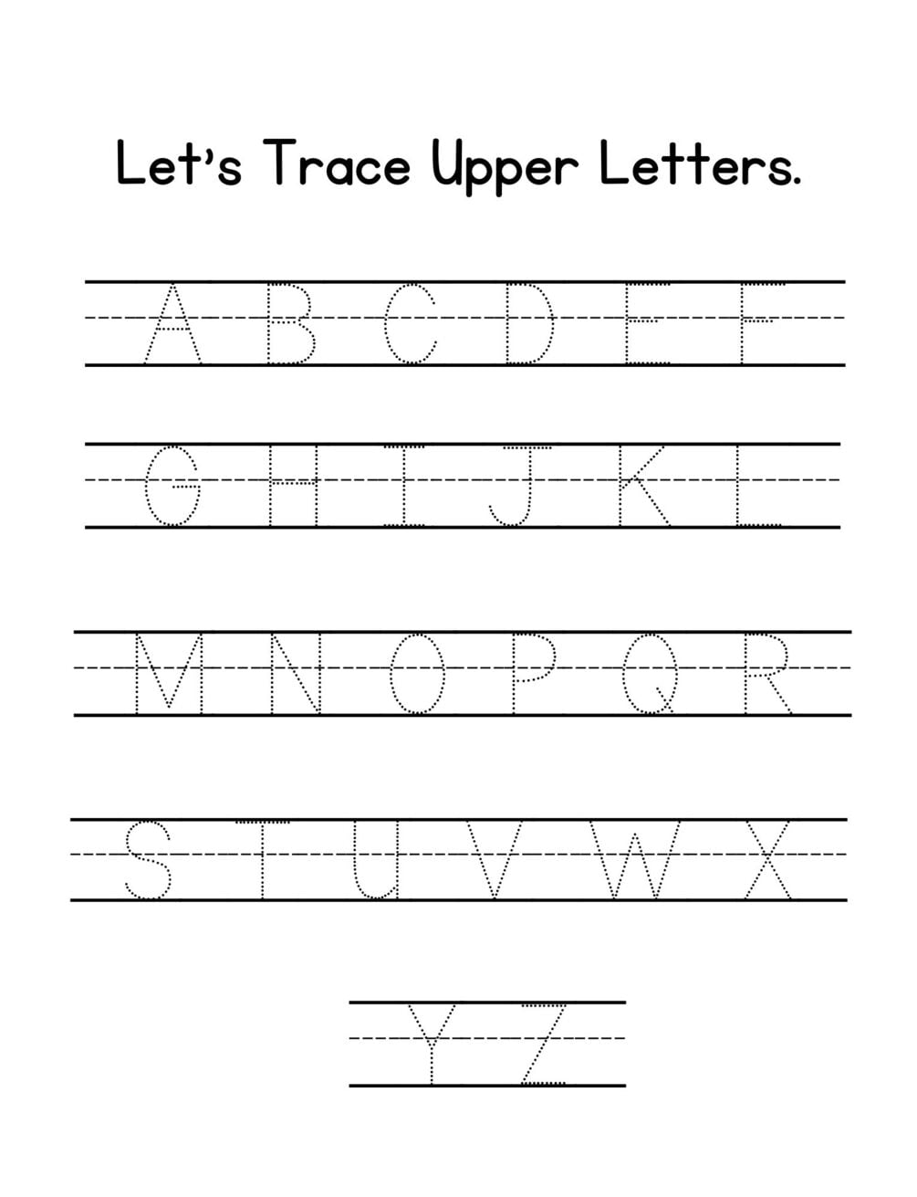 Trace the Uppercase Letters - Fun and Engaging Practice for Kids