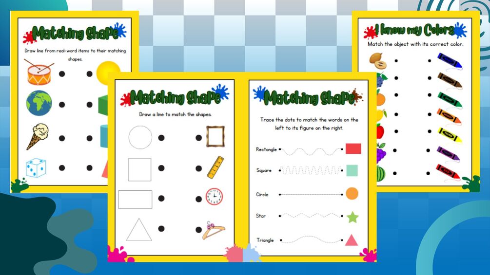 Colors and Shape Activity for Kids
