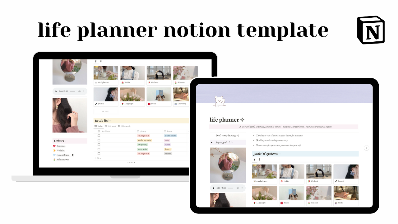 Notion life planner template - Stella Planners
