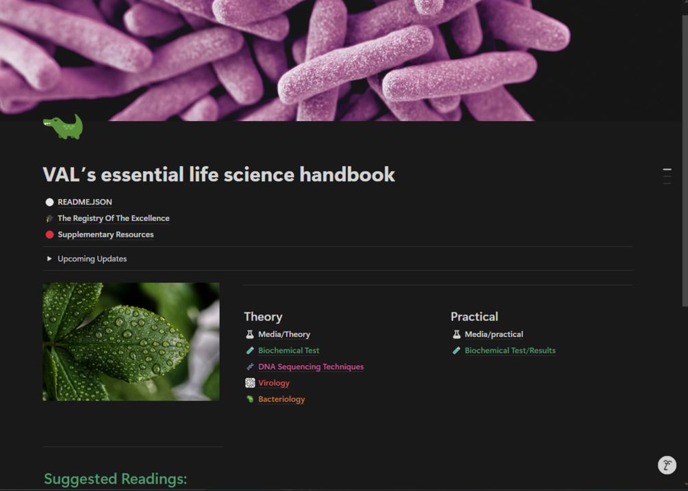 VAL’s Essential Life science handBook