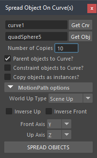 Spread Objects on Curve(s)