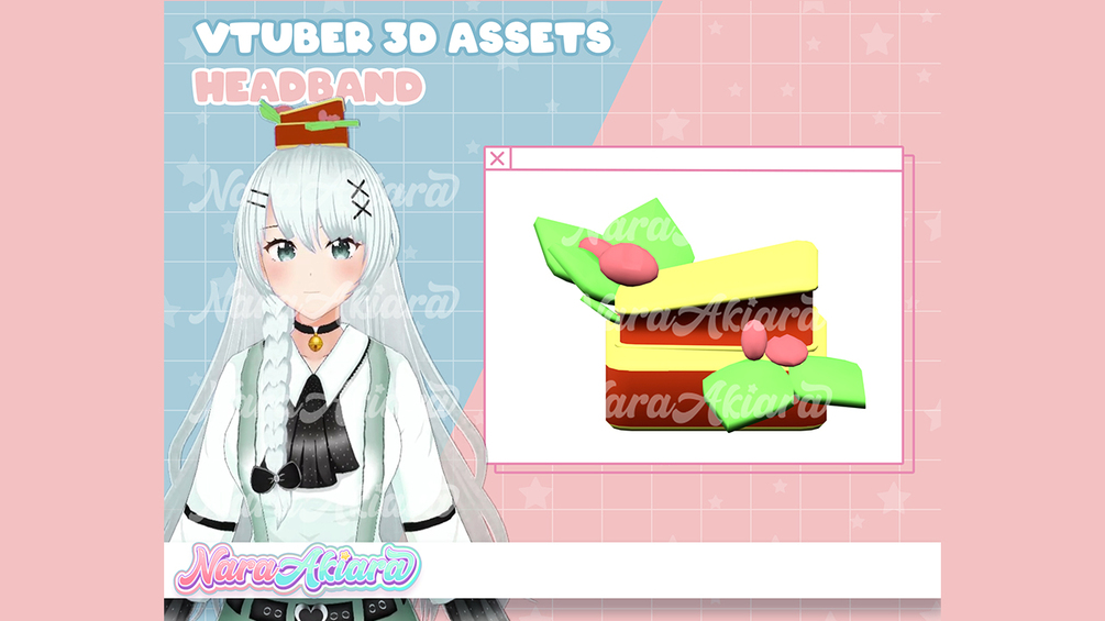 3D Vtuber Assets Headband V18 Vroid Commission, 3D assets ready to use ...