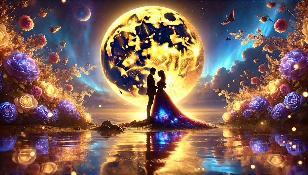 "Moonlit Romance: A Dreamy Night of Love and Illumination"