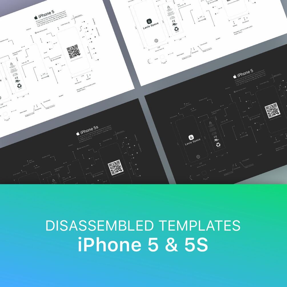 Teardown Templates for iPhone 5 & iPhone 5S