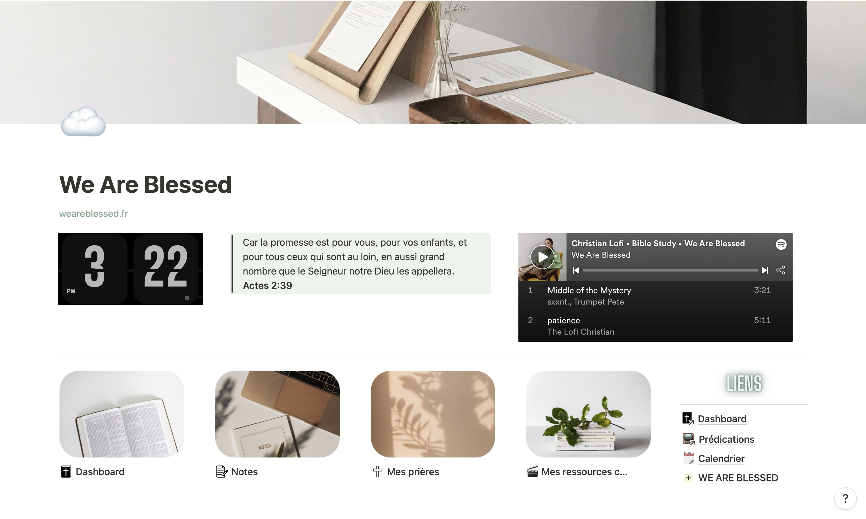 Digital Notebook - Study Bible • Digital Planner • Christian We Are Blessed • Notion Template