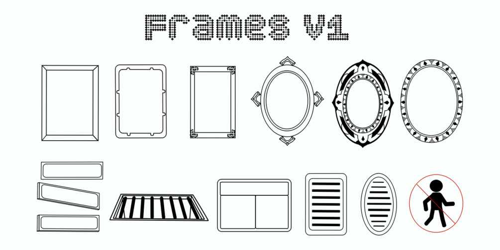 Frames V1 Vector Library for Krita & Inkscape, Original Artist: ryosworkshop500