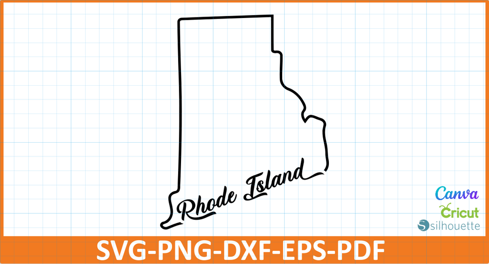 Rhode Island State SvG,PnG,DxF,EpS,PdF file,Ready for Canva,Cricut ...