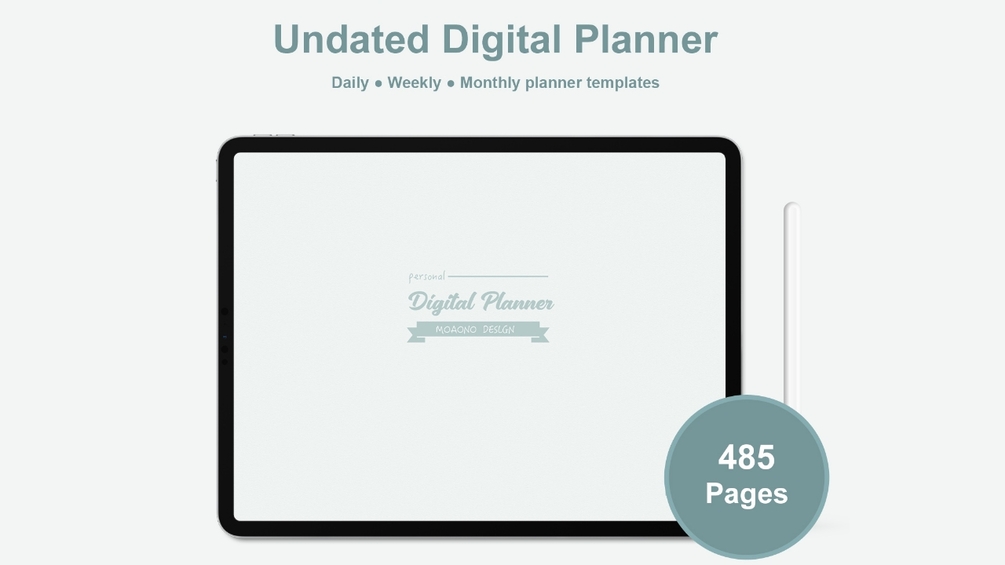 Undated Digital Planner-Green lemon