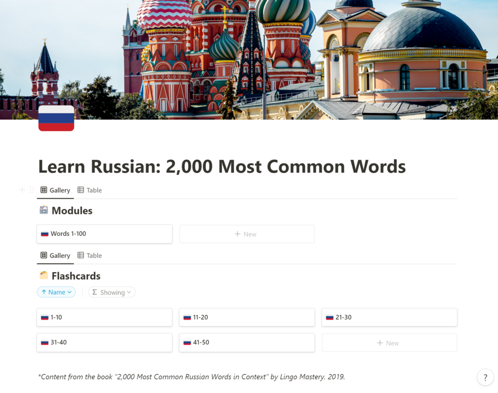 Learn Russian 2 000 Most Common Words build Out In Progress 