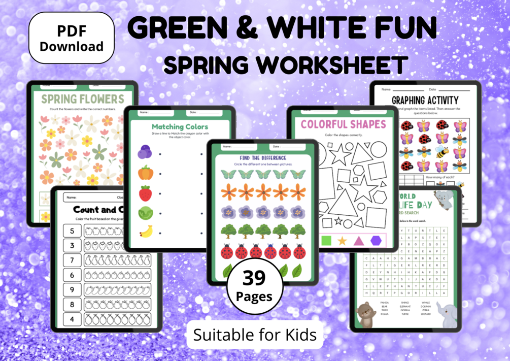 FUN SPRING WORKSHEET