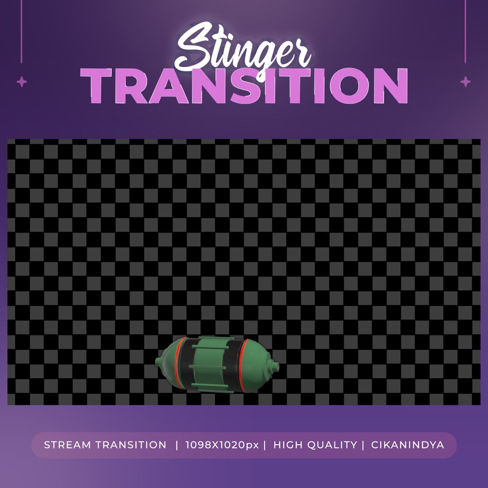 Animated Stinger Transition Reactor Shell | Stream Bomb FX | OBS ...