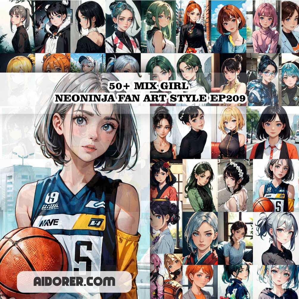 50+ MIX GIRL NEONINJA FAN ART STYLE EP209