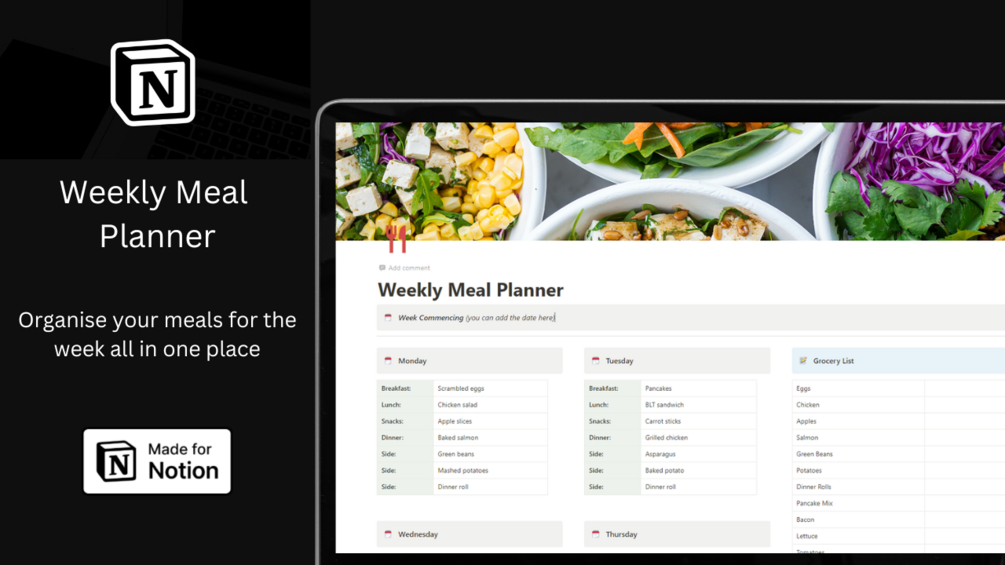 Notion Weekly Meal Planner