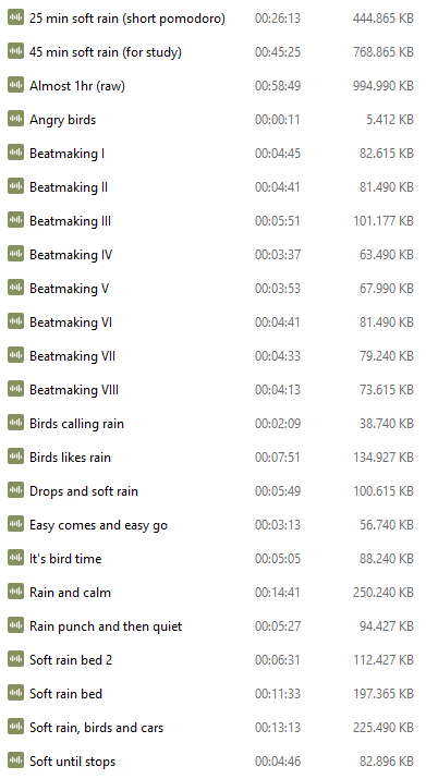 Rain sample pack I: Small town under the rain