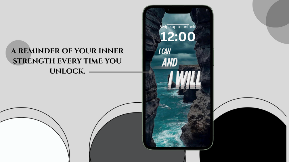 I Can and I Wil, Motivational Phone Wallpaper, Minimalist Digital ...