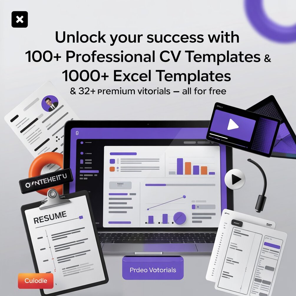 🚀 Unlock Your Success with 100+ Professional CV Templates, 1000+ Excel ...