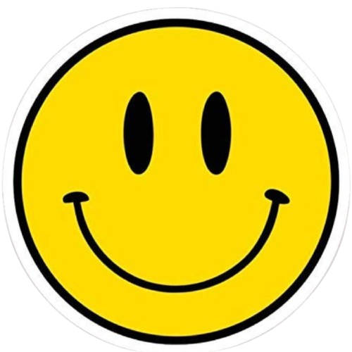 Smiley face sticker