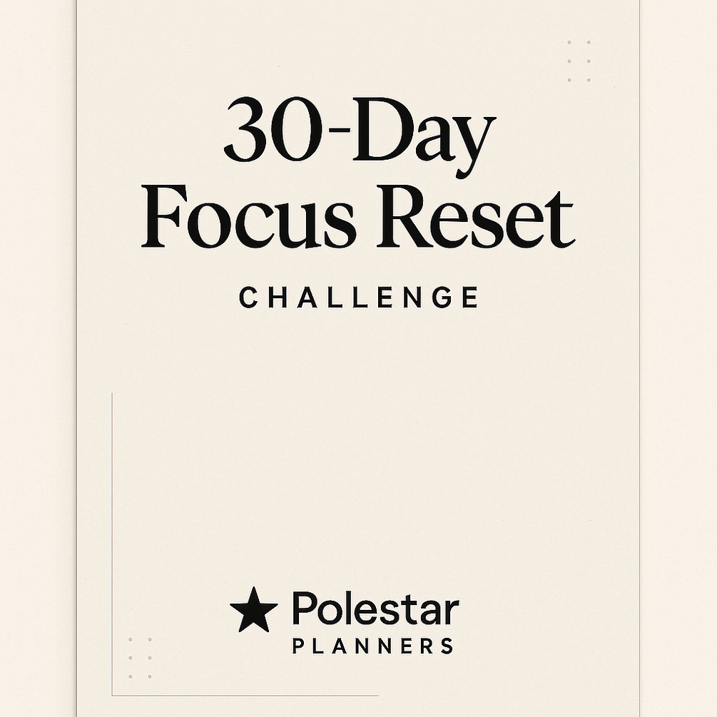 30-Day Focus Reset Challenge – Daily Digital Planner (Printable PDF)