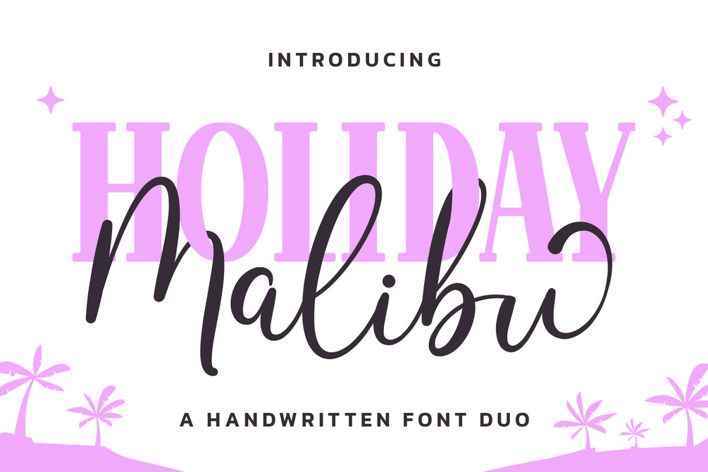 Malibu Holiday Font Duo (Script and Display)