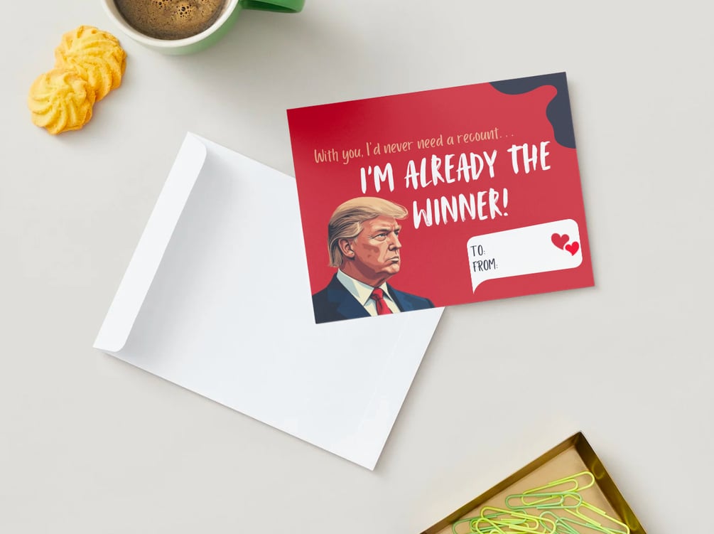Donald Trump President Valentine’s Day Printable Card Funny 2025 Idea ...