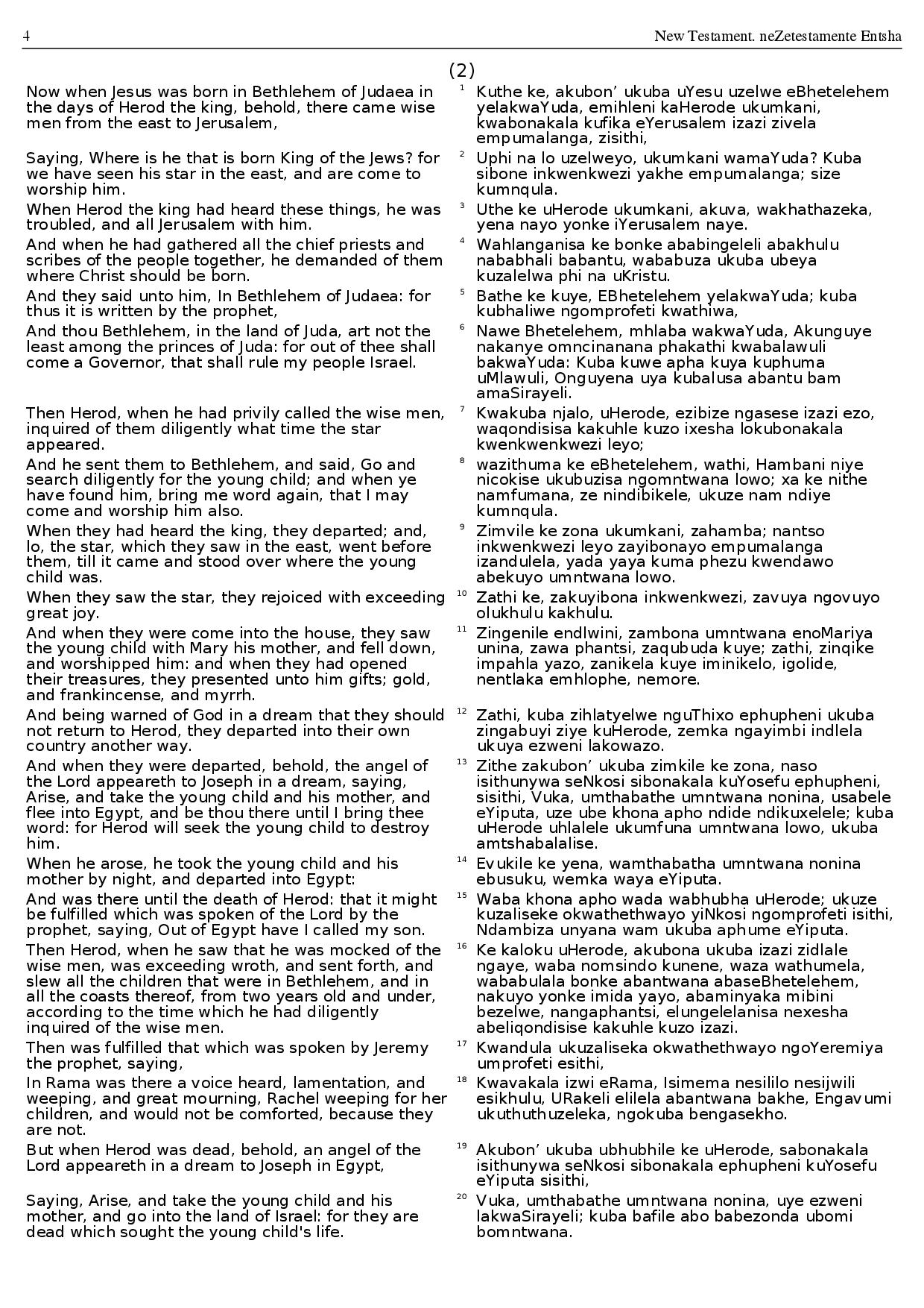 [PDF] New Testament: English - Xhosa parallel text