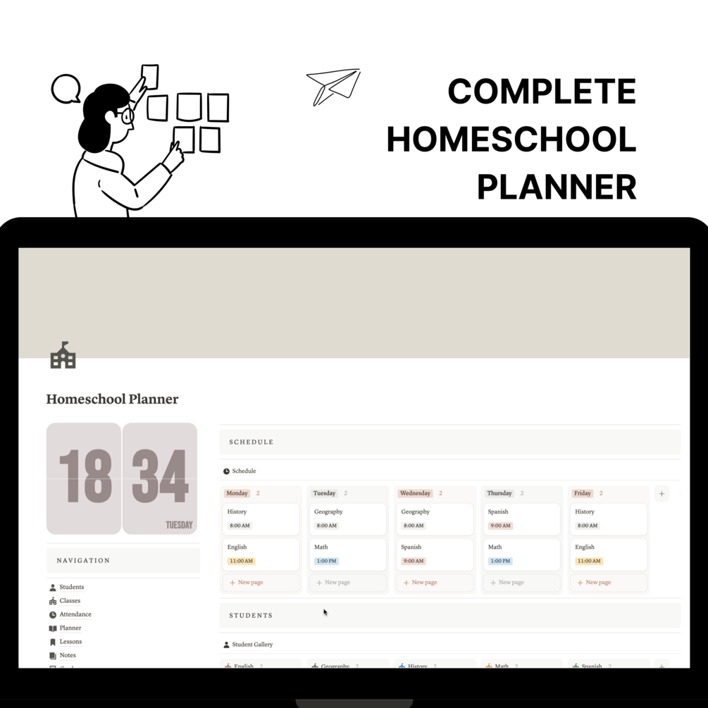 All-in-one Simple Homeschool Planner