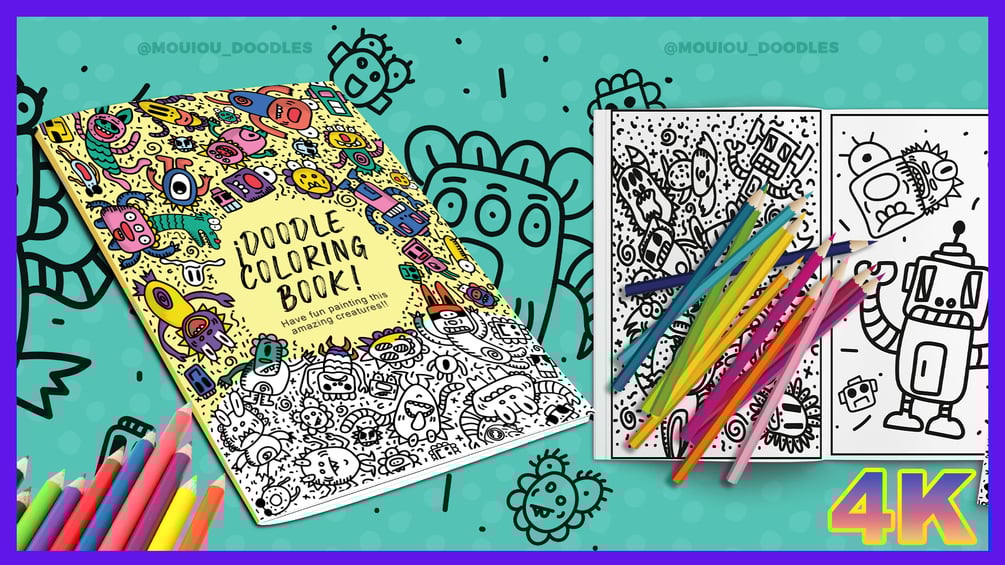 DOODLE COLORING BOOK (English Edition)