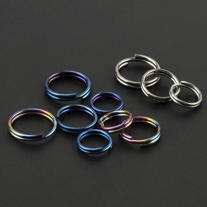 Titanium Key Ring 10Pcs/lot EDC Outdoor Small Tool DIY Buckle Key ...