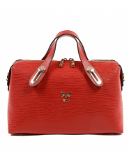 Textured Red Handbag