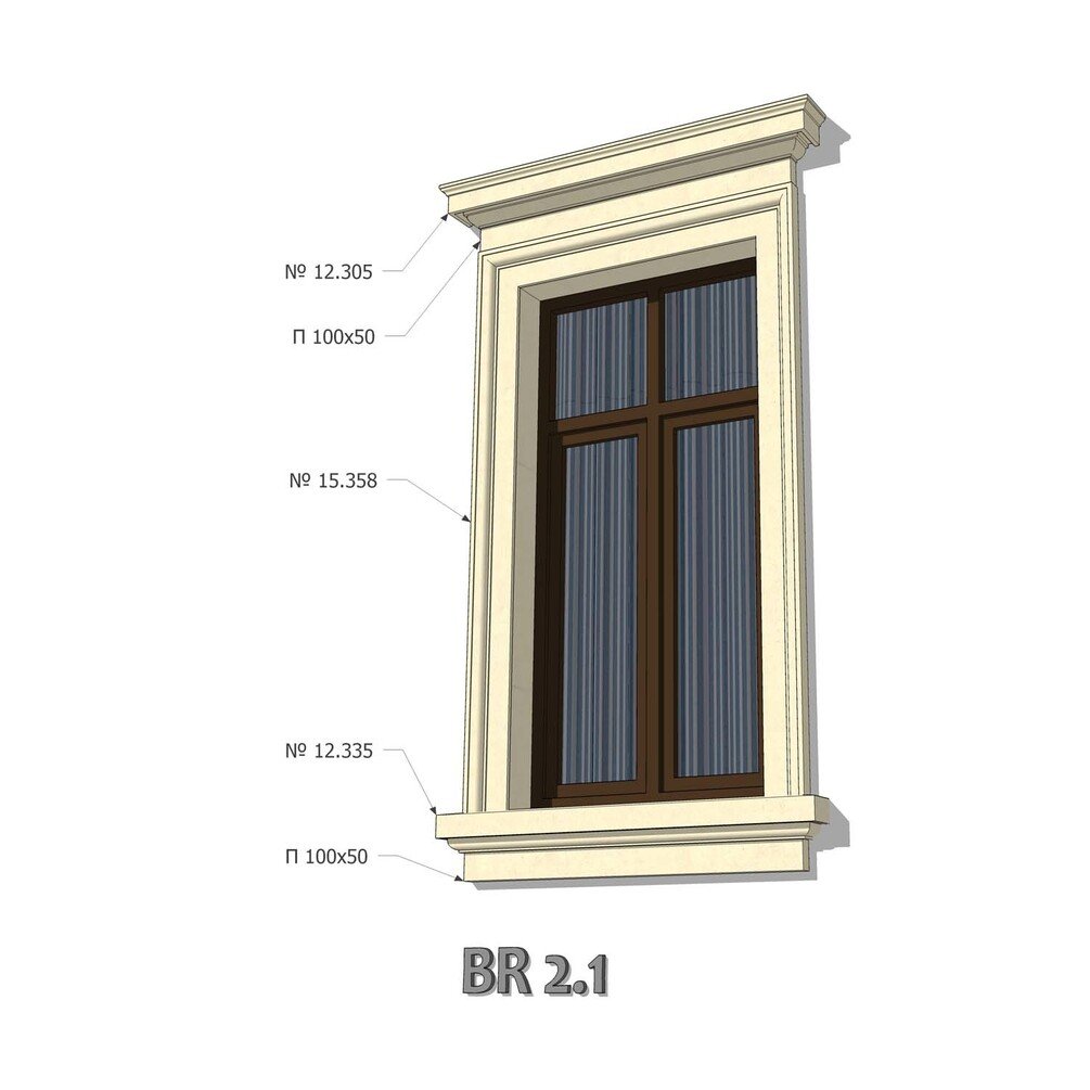 Exterior Window Casing: BR2.1 Detail drawings