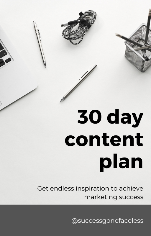 30 day content plan