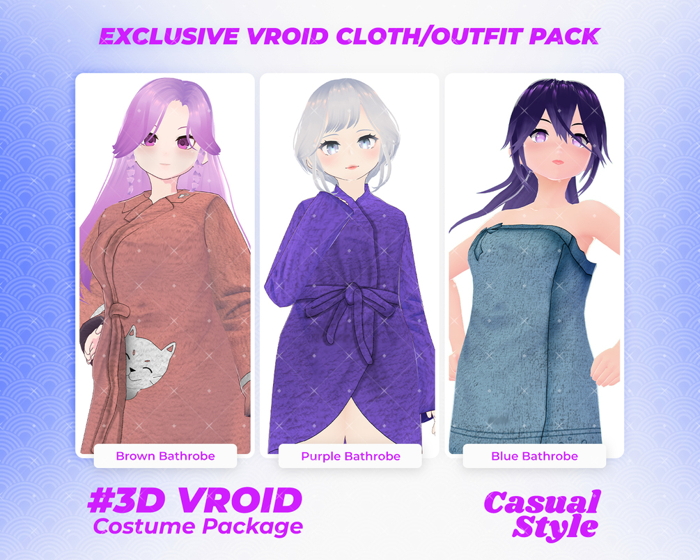 Streamer's Essential Casual Girl Outfit Collection - VRoid Clothing ...