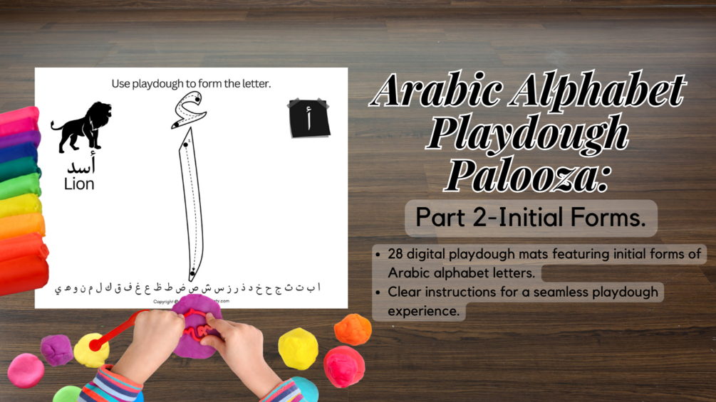 Arabic Alphabet Playdough Palooza: Part 2- Initial Forms