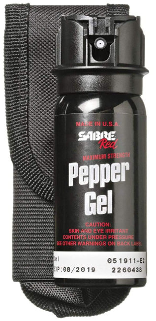 SABRE RED Tactical Pepper Gel with Belt Holster – Gel is Safer ...