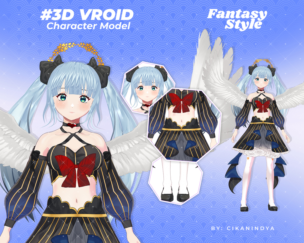 3D Vroid Character, 3d Model, Vtuber Model Free, 3D, Vtuber Model - Streamer's VR Alter-Ego 3D ...