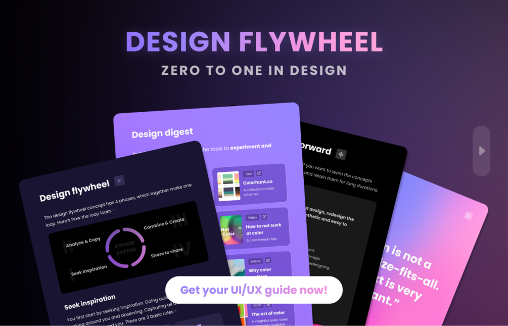 Design Flywheel - Zero to One in UI/UX Design