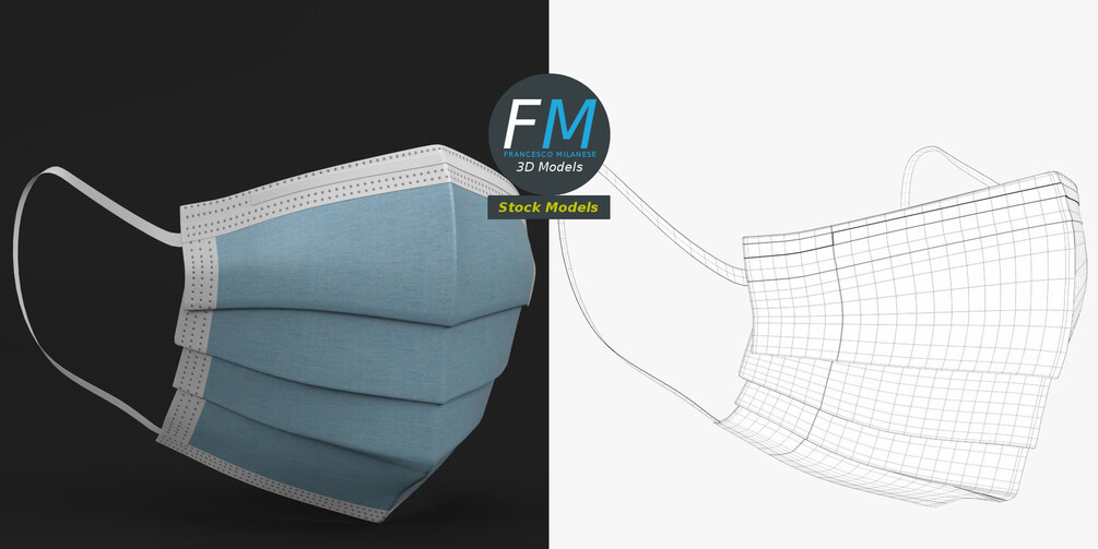 3D MODEL - Surgical mask 2