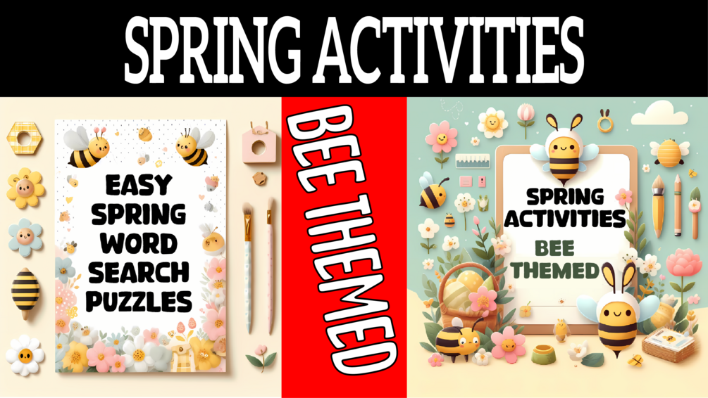 Easy Spring Word Search Puzzles | Spring Activities Bee Themed | March ...