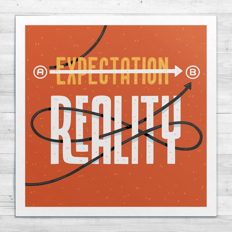 Expectation v. Reality poster