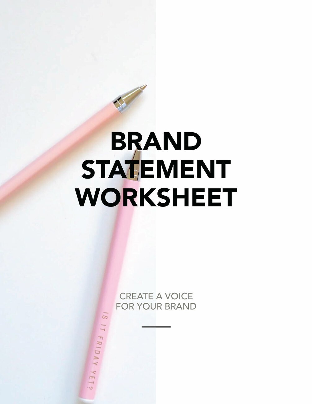 Free Brand Statement Worksheet