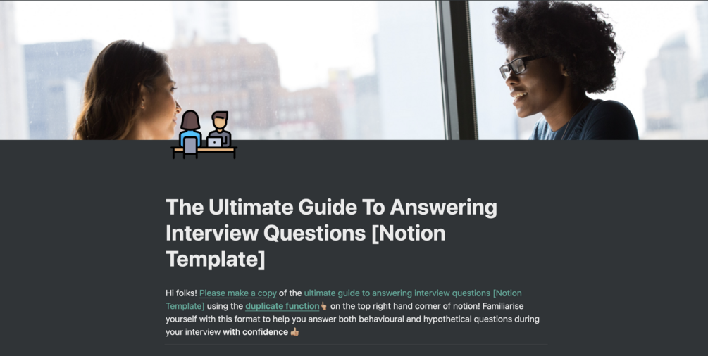 The Ultimate Guide To Answering Interview Questions [Notion Template]